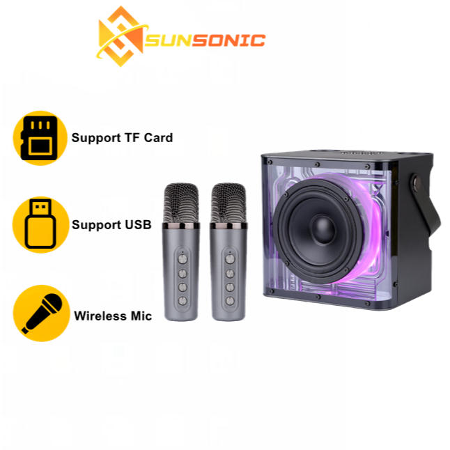 Sunsonic Sk-2062 Rgb Enhanced Bass Hifi Sound Karaoke Wireless ...