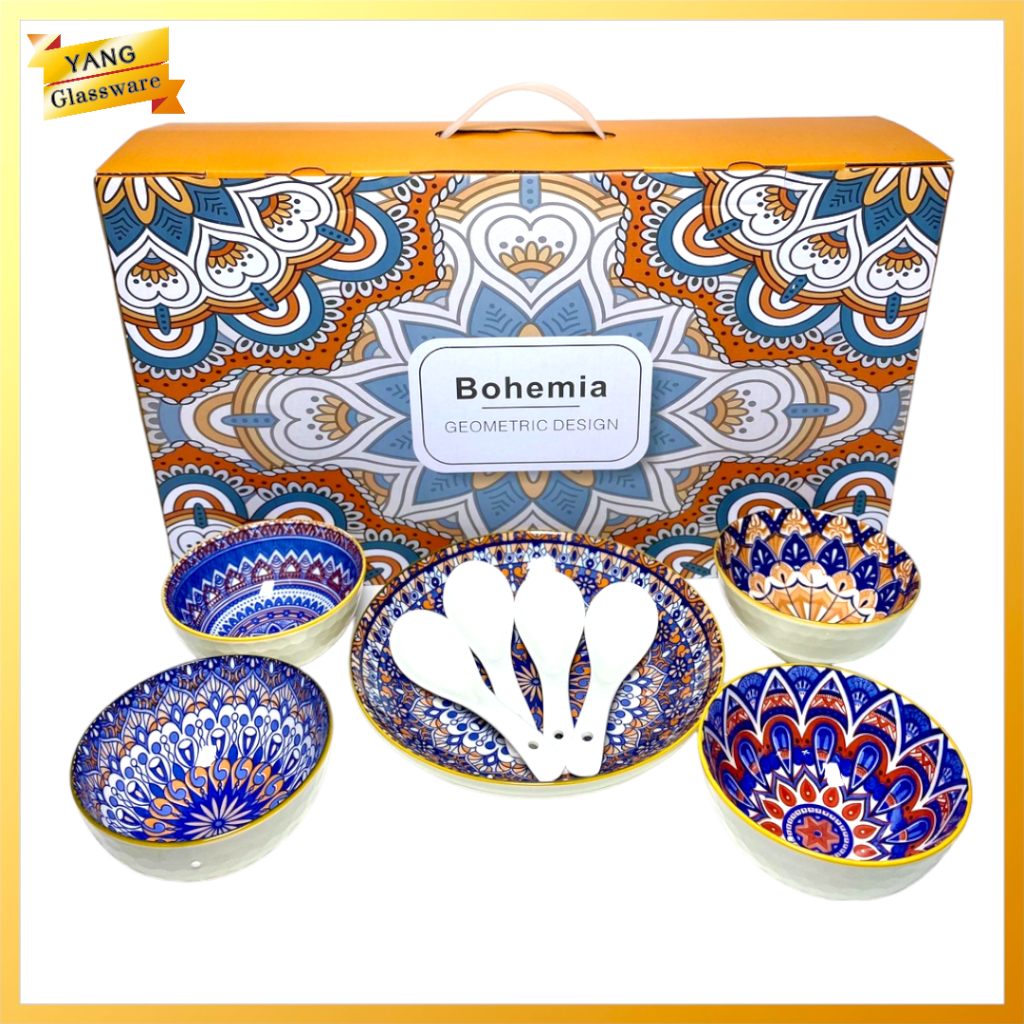 Ceramic Bowl Set Household Bowl Tableware Couple Bowl Spoon for ...