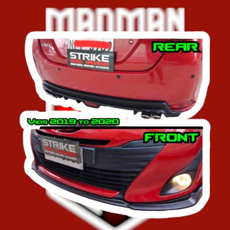 Vios 19 to 21 Front Chin and Rear Diffuser Package | Shopee Philippines