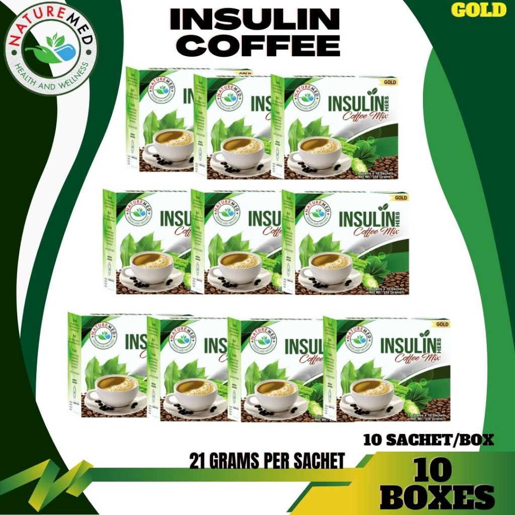 NatureMed Insulin Coffee | 21Grams | 10 Sachet | 10 BOXES | Shopee ...