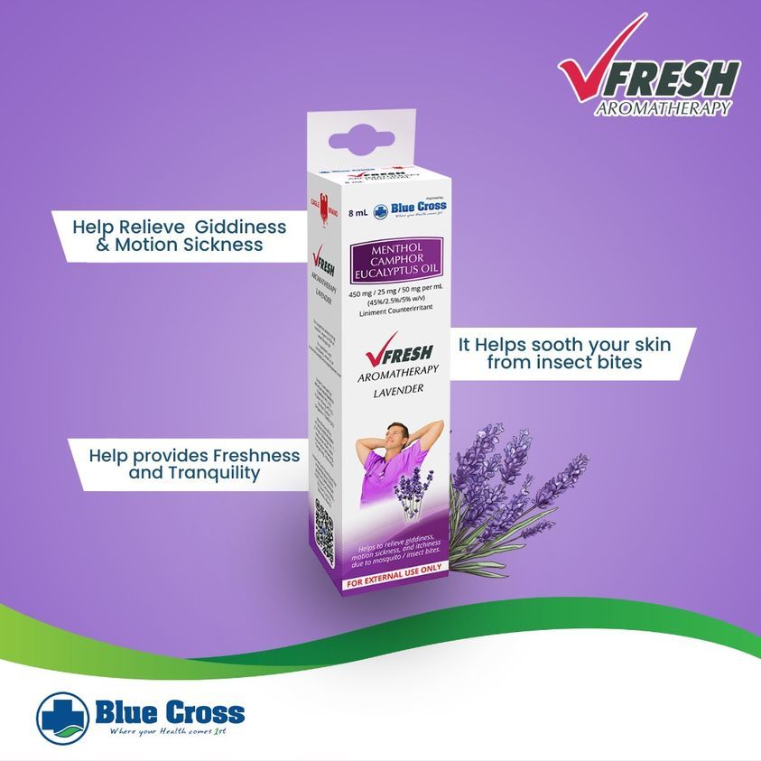 VFresh Aromatherapy 8 ml - LAVENDER SCENT (EAGLE BRAND - UNDER BLUE ...