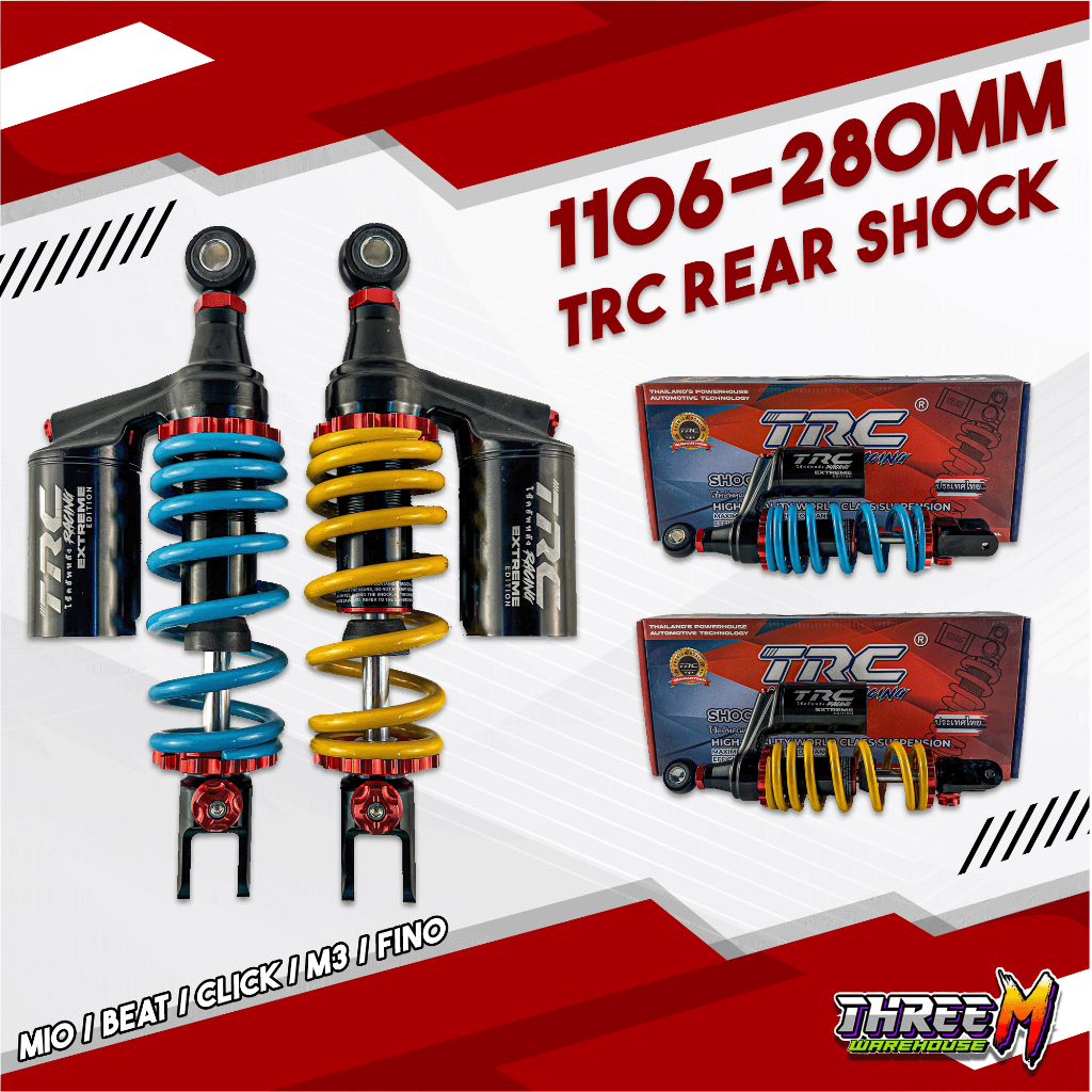 TRC EXTREME EDITION REAR SUSPENSION 1106-280MM MIO/BEAT/CLICK/SKYDRIVE ...