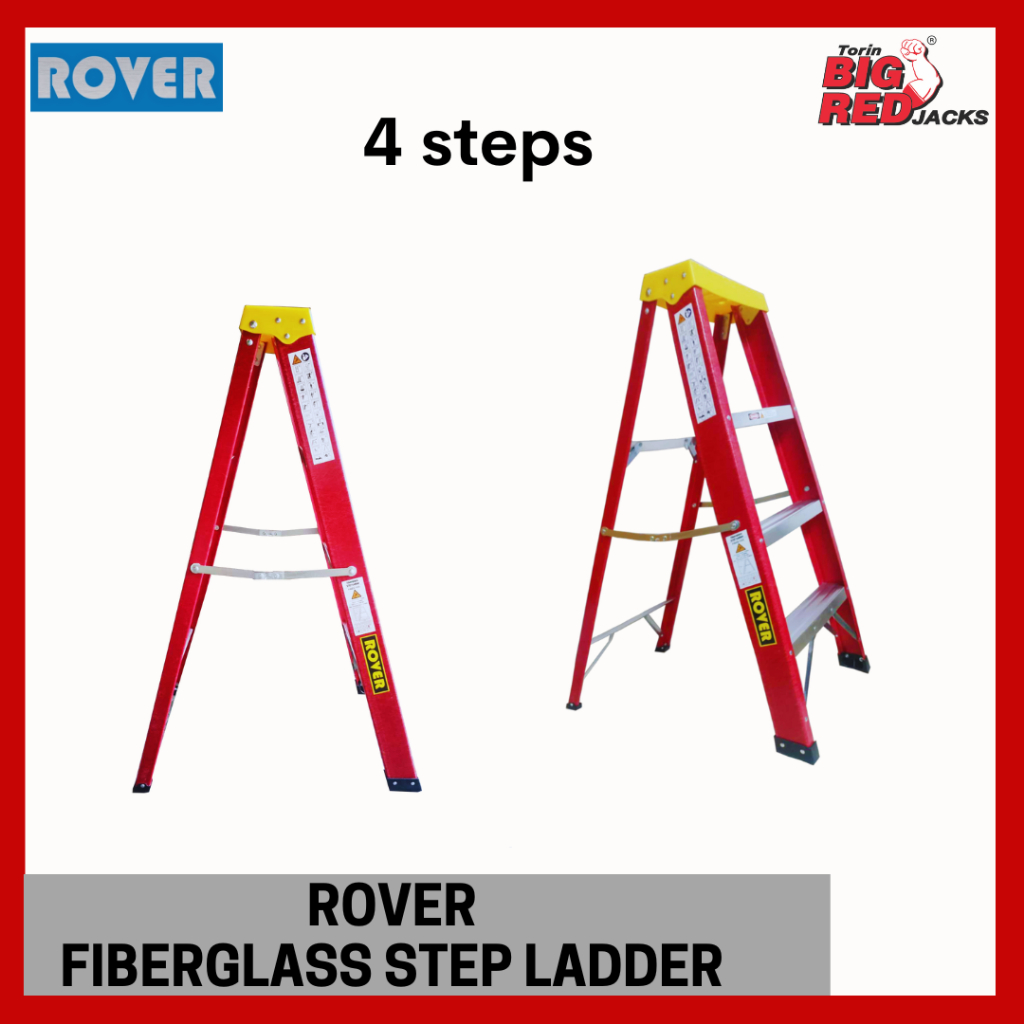 ROVER FIBERGLASS STEP LADDER (4 steps) | Shopee Philippines