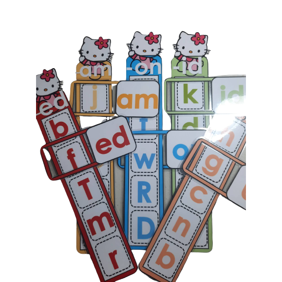 CVC Word strips for children with different design and characters ...