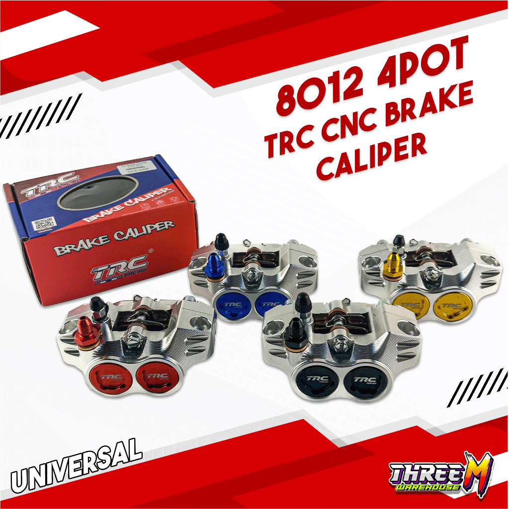 TRC UNIVERSAL CNC 4 POT BRAKE CALIPER 8012 | Shopee Philippines