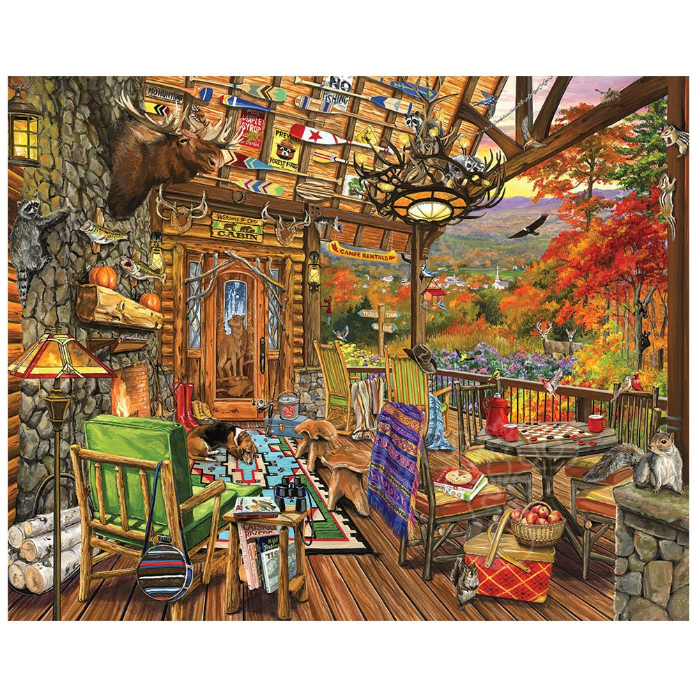 1200 PIECES JIGSAW PUZZLE - FALL PORCH - OLIVIA GIBBS - H3650 - PINTOO ...