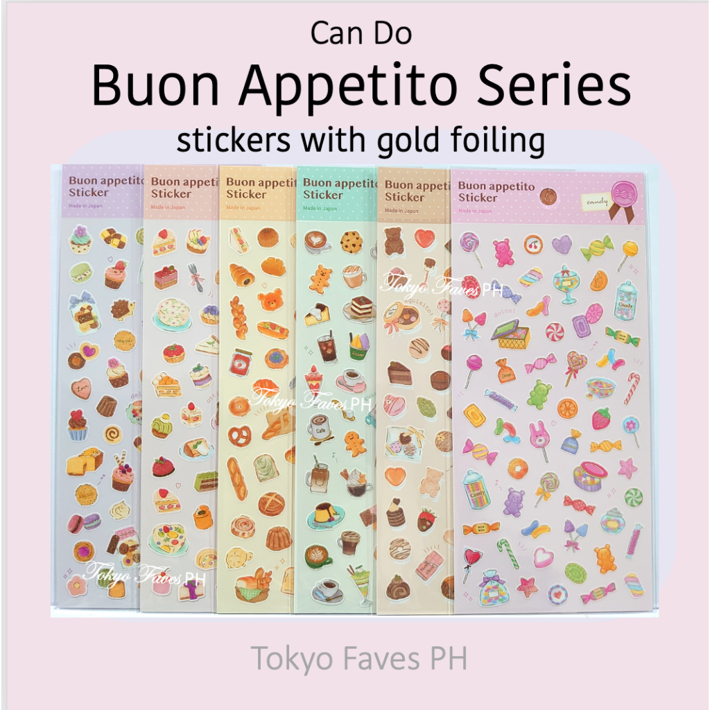 Daiso Can Do Seria Buon Appetito Food Theme Sticker Sheet Made in Japan ...