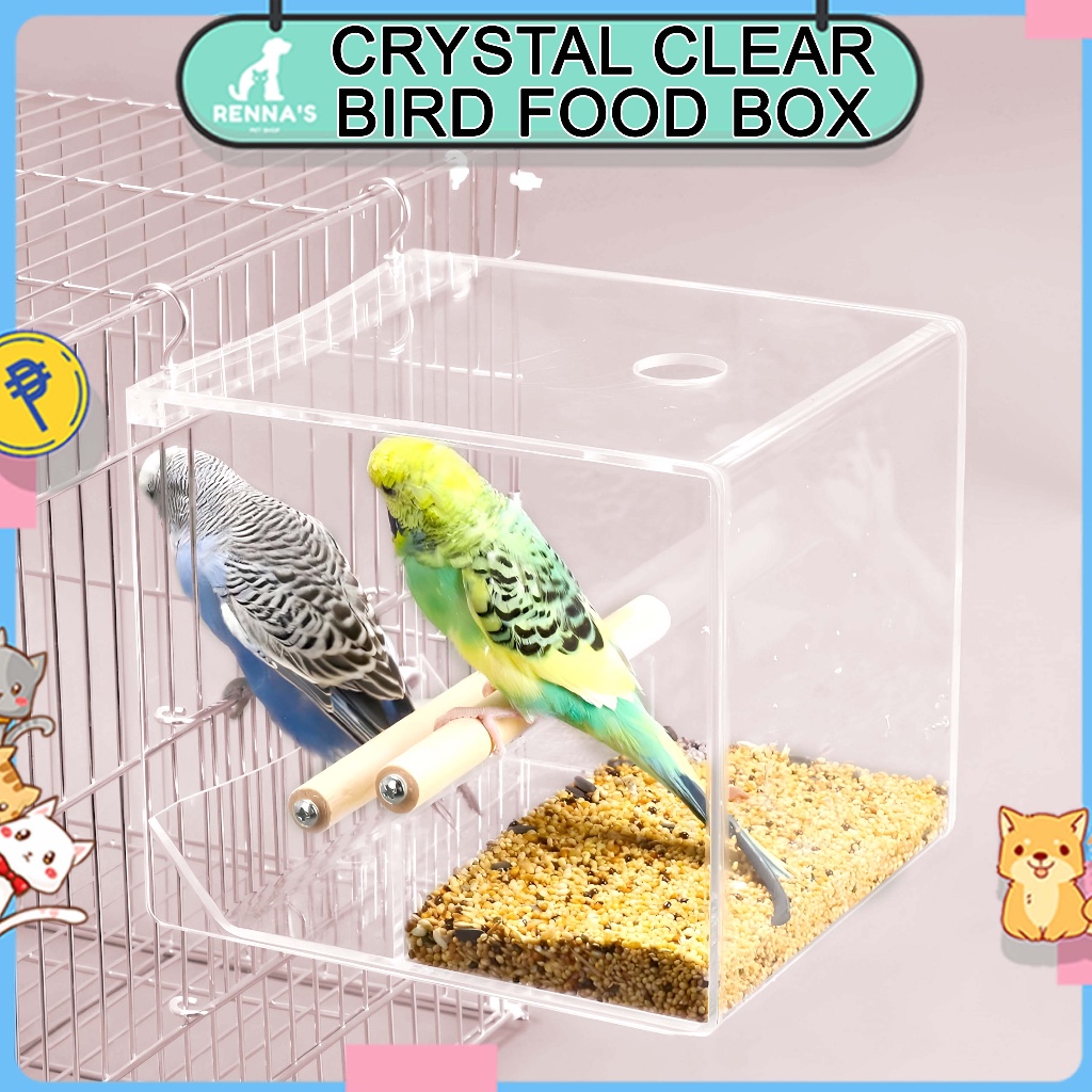 Renna's Bird Food Box Bird feeders and Automatic Drinker Bird Cage For ...