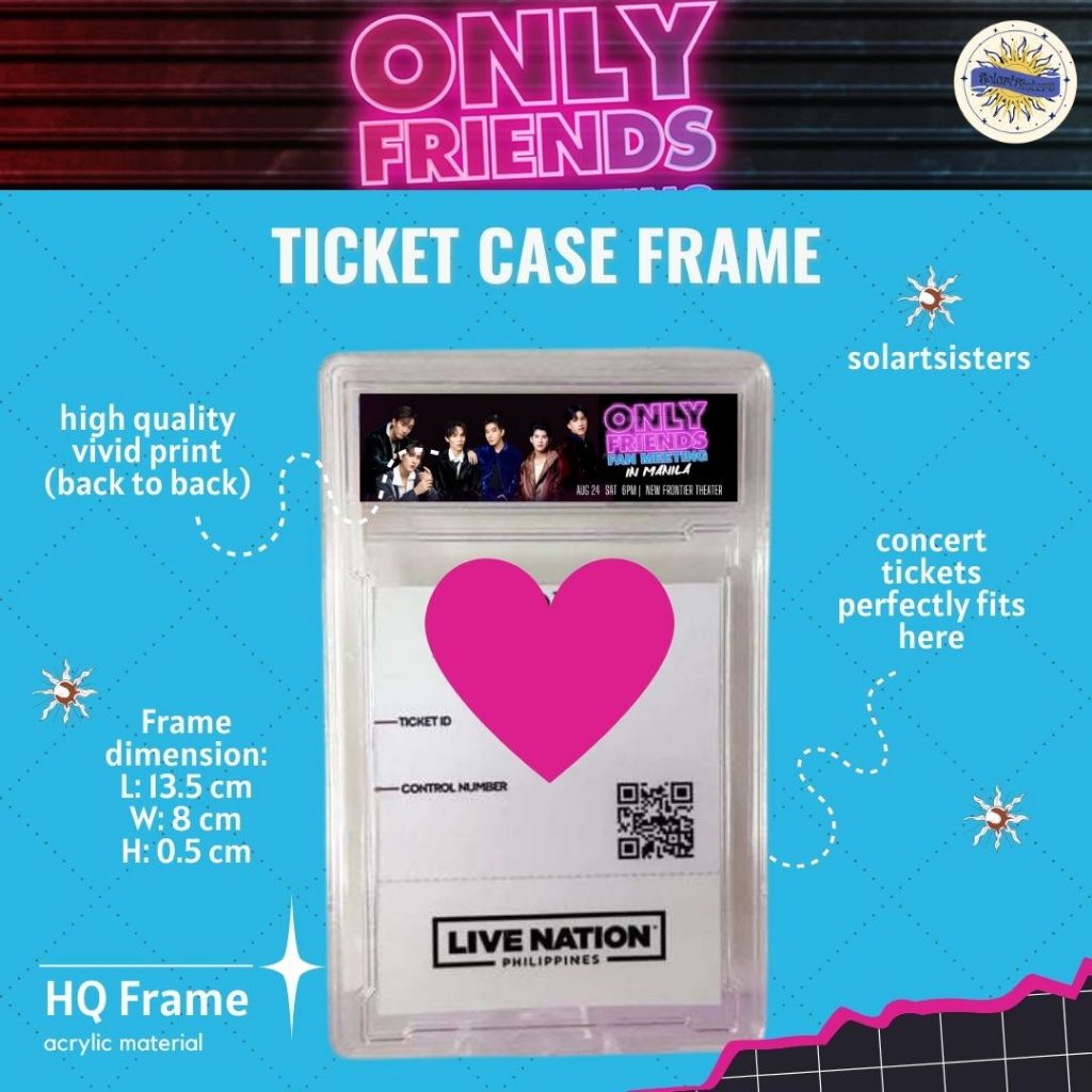 ONLY FRIENDS Fan Meeting In Manila World Tour Concert Ticket Case Frame ...