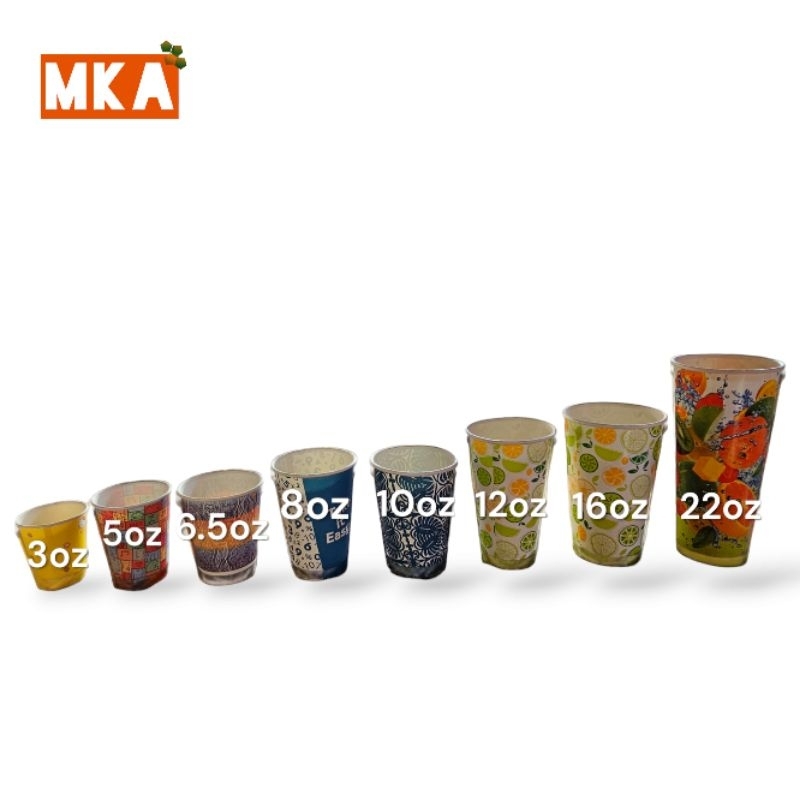 Paper cups printed all sizes random designs | Shopee Philippines