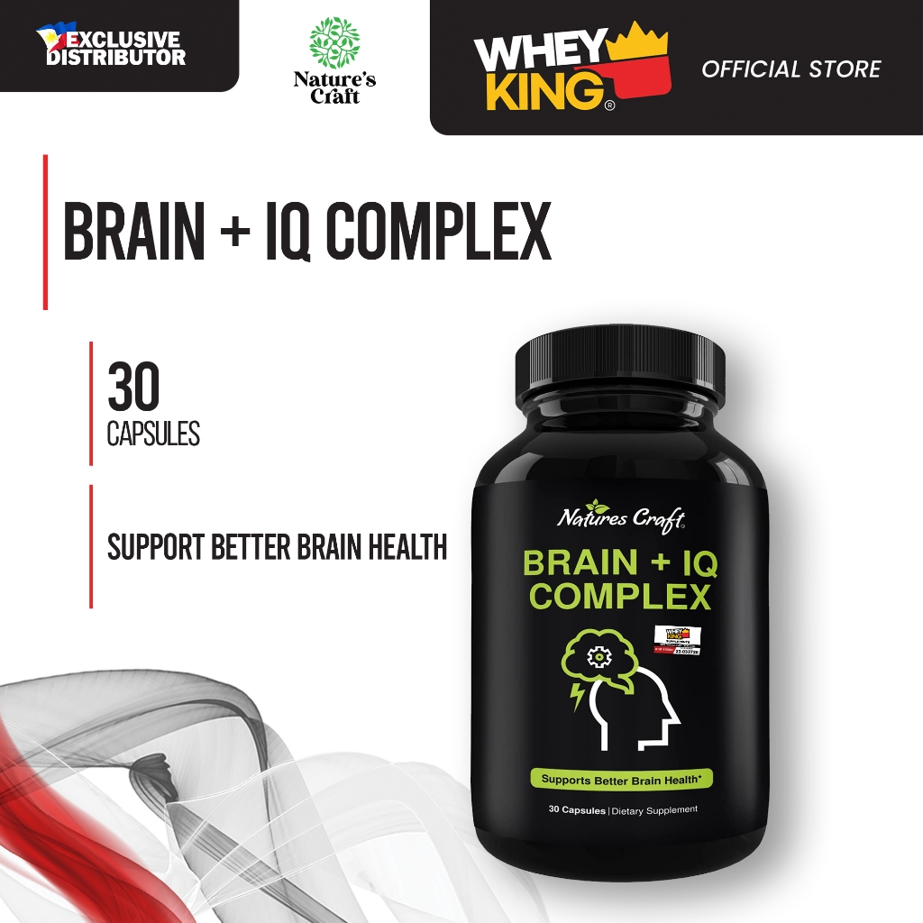 Natures Craft Brain + IQ Complex | 30 Caps Memory Supplement [ExpDate ...