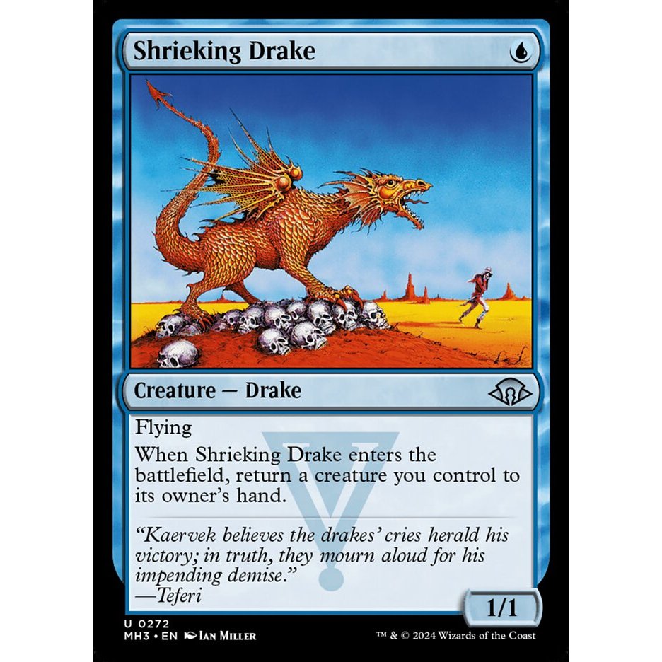 Magic the Gathering - Shrieking Drake - MTG Blue - MH3 - NM (_BKR ...