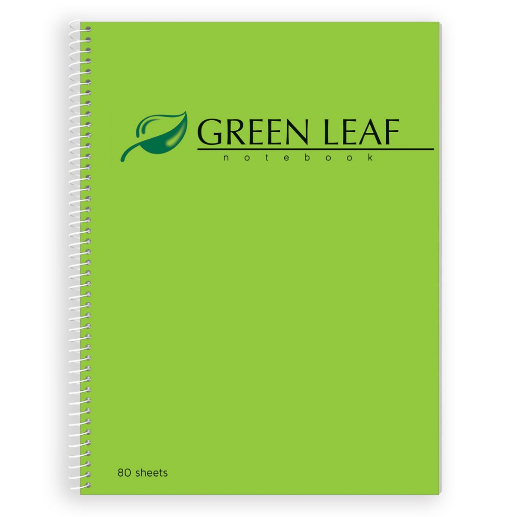 1 Pc Avanti Spiral 8x10.5 Green Leaf Big Notebook 80 Sheets | Shopee ...