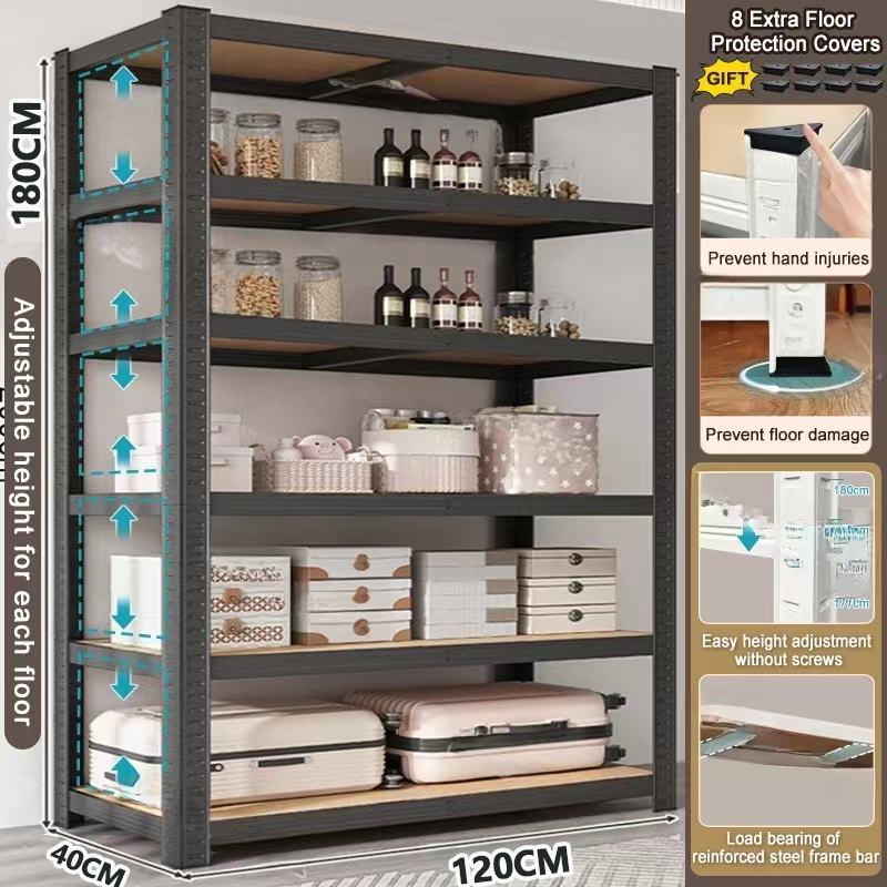Boltless Steel rack 6 Layers Adjustable Height waterproof Organizer ...