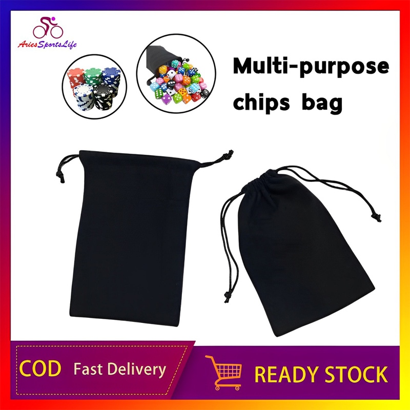 5Pcs Black Velvet Fabric Silk Drawstring Jewelry Packing Bags Velvet ...