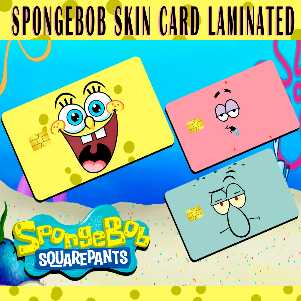 SPONGEBOB SQUAREPANTS- ATM/CREDIT/DEBIT/BEEP SKIN CARD STICKER ...
