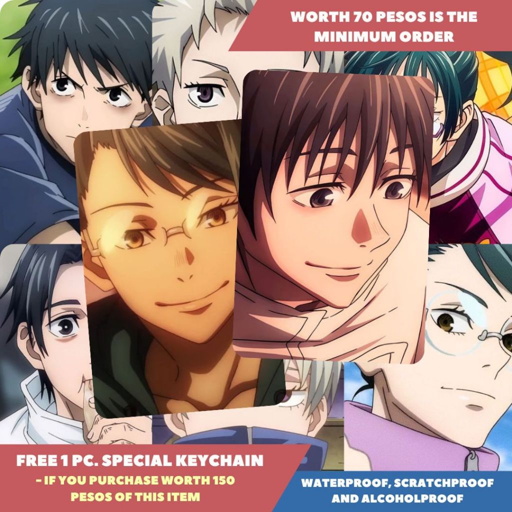 [ 6 pcs. SET ] Jujutsu Kaisen Anime Photocards ( Waterproof and ...