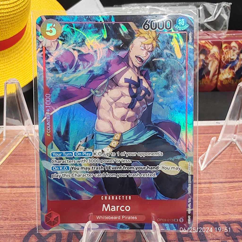 One Piece TCG ( English ) - OP03-013 SR Marco (Japanese 1st Anniversary Set) | Shopee Philippines