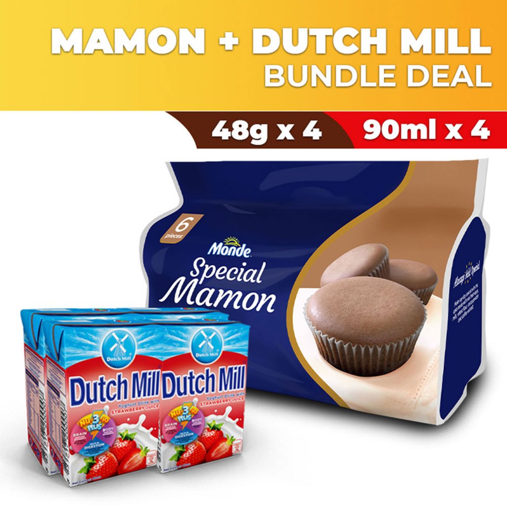 Monde Special Mamon Mocha 43g x 6 + Dutch Mill UHT Yoghurt Drink ...