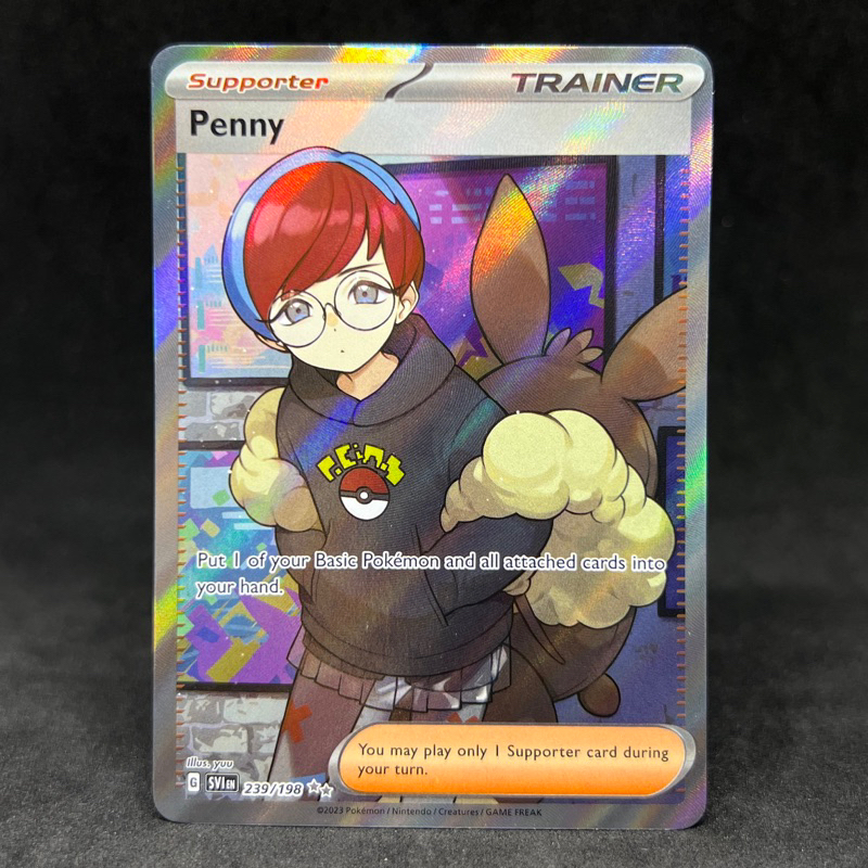 Pokemon TCG Penny Full Art Secret Rare 239/198 2023 Scarlet & Violet ...