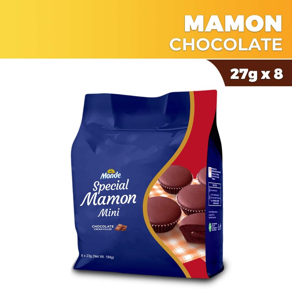 Monde Special Mamon Mini Chocolate Cream-filled 27g x 8 | Shopee ...