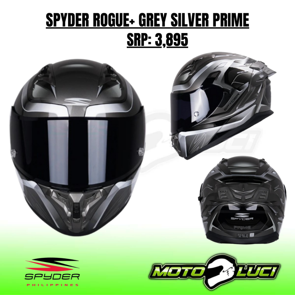 Spyder Rogue+ GD Prime S1 Full face Helmet with Dual Visor ( Free Clear ...