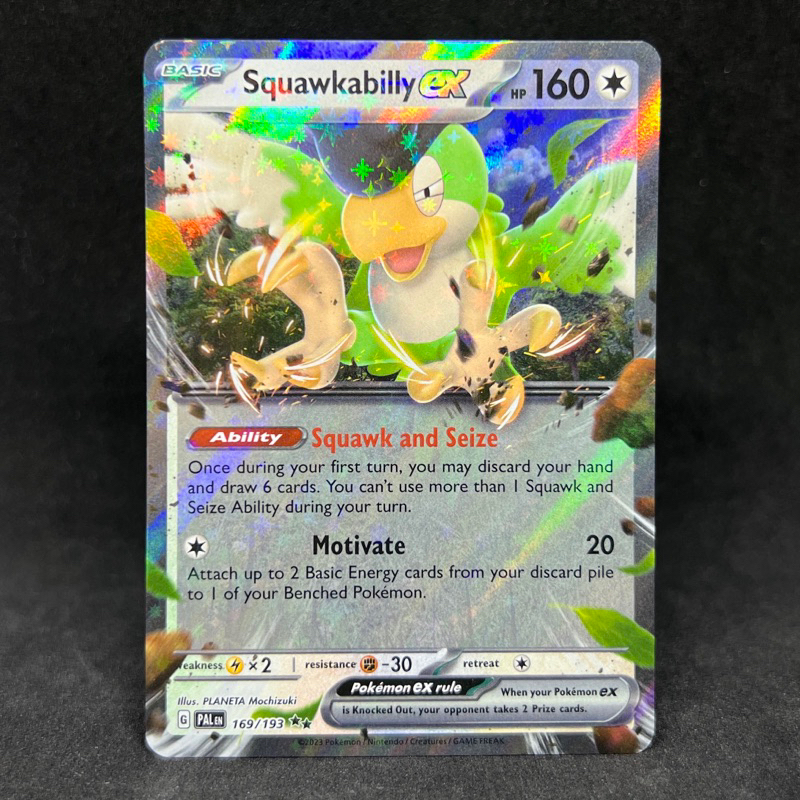 Pokemon TCG Squawkabilly ex Ultra Rare 169/193 2023 Scarlet & Violet ...