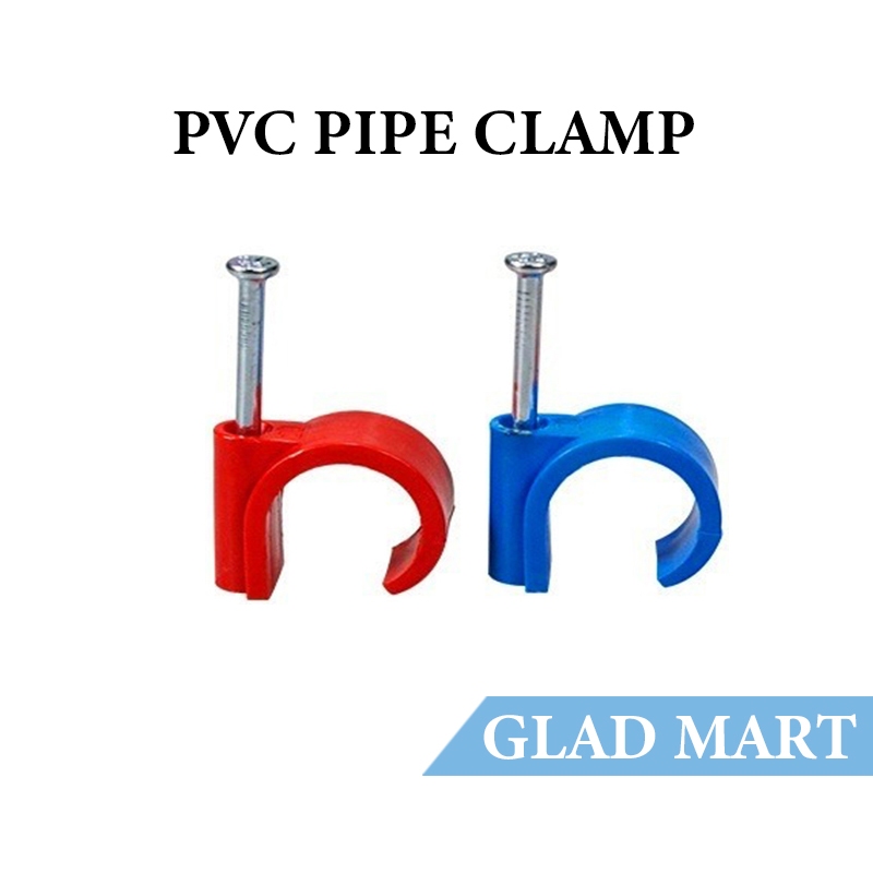 PVC Pipe Clamp 1 Pack Half Clamp Cable Clips 1/2" 3/4" 1" Orange Blue ...
