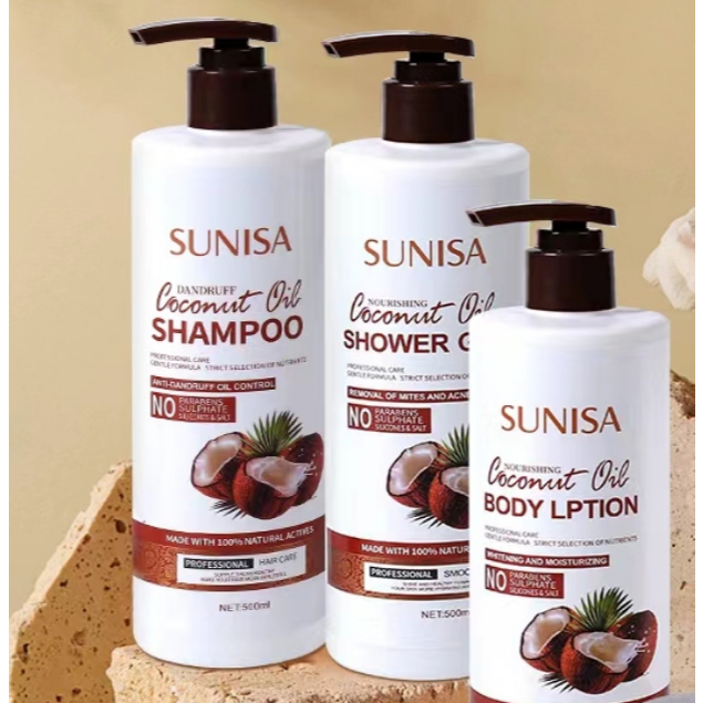 SUNISA Coconut Oil Shampoo 500ml Repair Frizz Hair Shampoo | Shopee ...