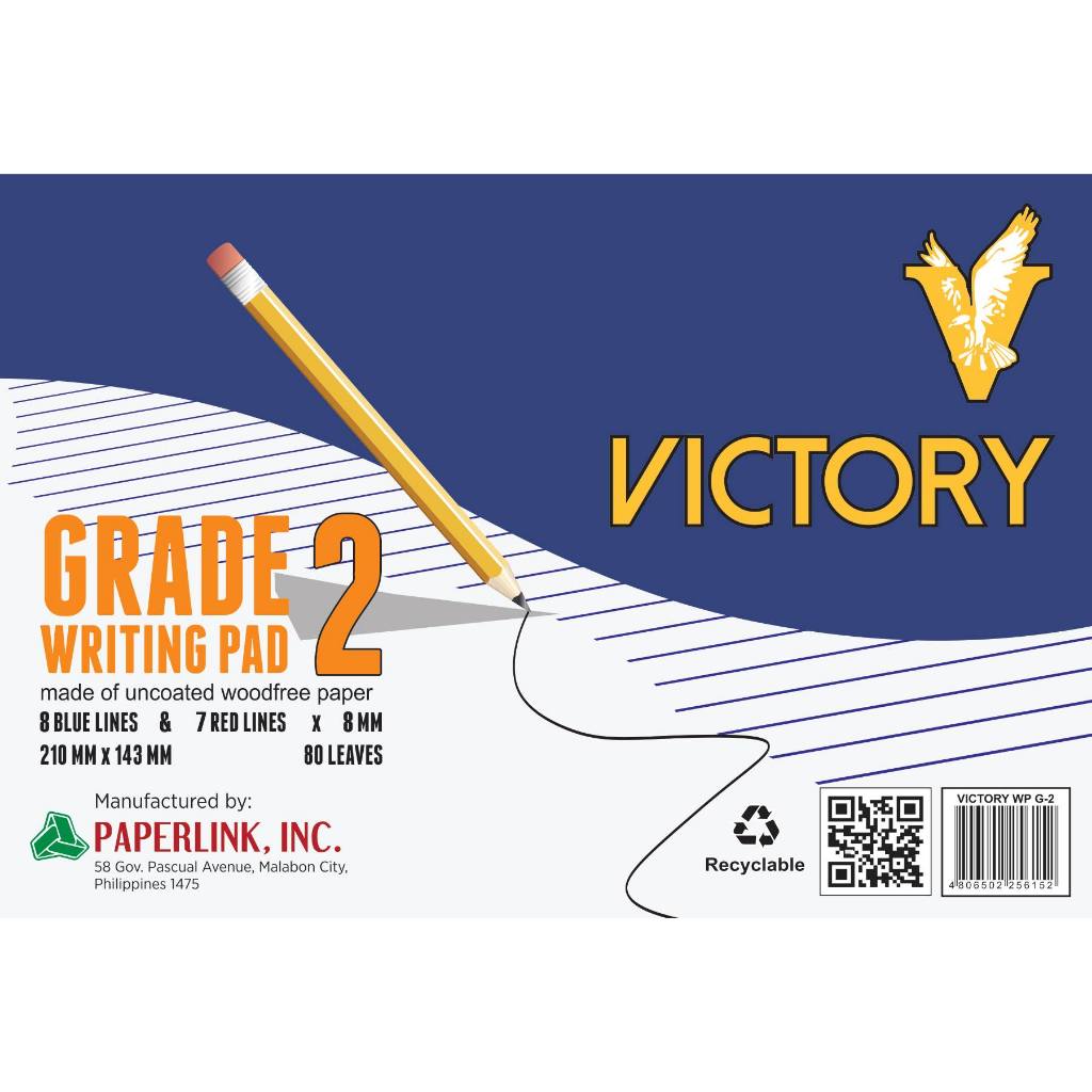 VICTORY Grade 2 Pad Paper I Sold per piece | Shopee Philippines