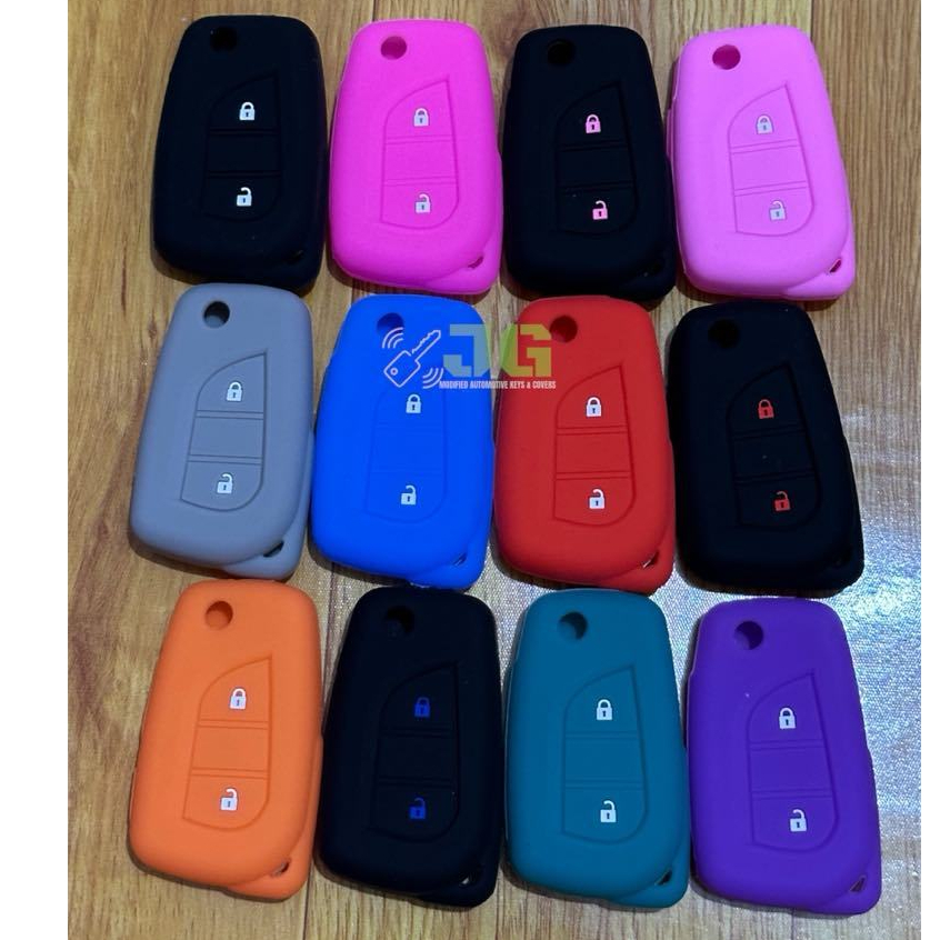 JG Silicon Car Key Remote 2Buttons Flipkey Cover for Toyota Fortuner ...