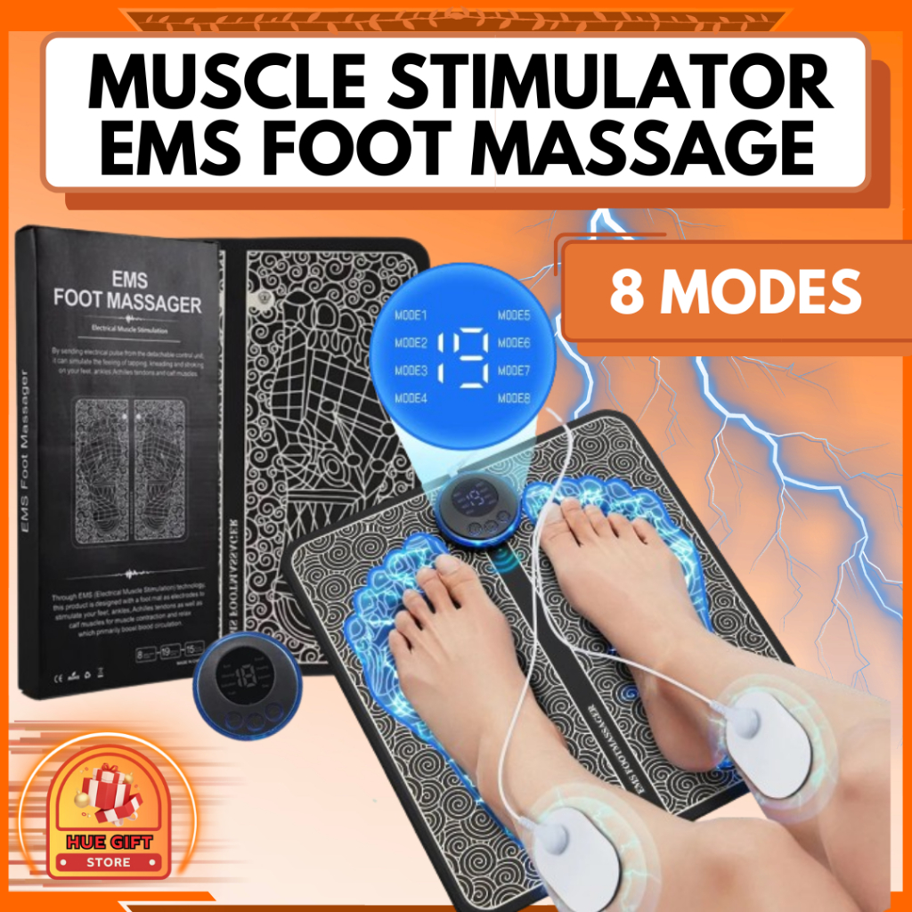 Electric EMS Foot Massage Mini Body Massage Pad Feet Acupuncture ...