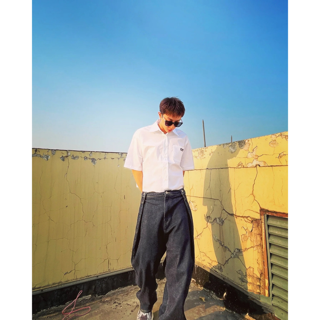 Mannered X HUILISHI Boxy Cropped Shirt for Men 6 Colors Box Fit Polo ...