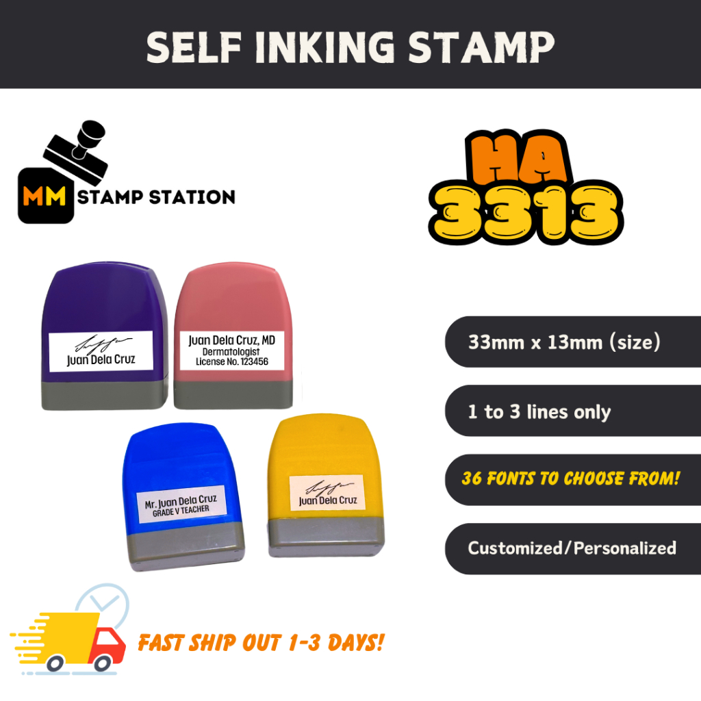 FAST SHIP OUT PERSONALIZED CUSTOMIZED STAMPS - HA3313 | Shopee Philippines