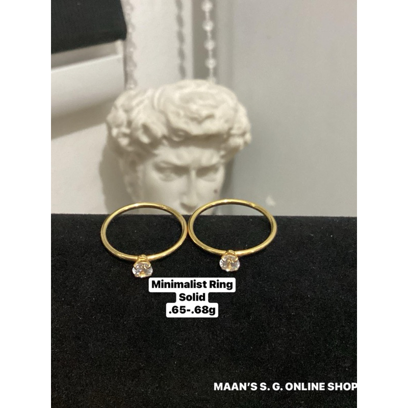 Pawnable 18k Saudi Gold Minimalist Engagement Ring | Shopee Philippines
