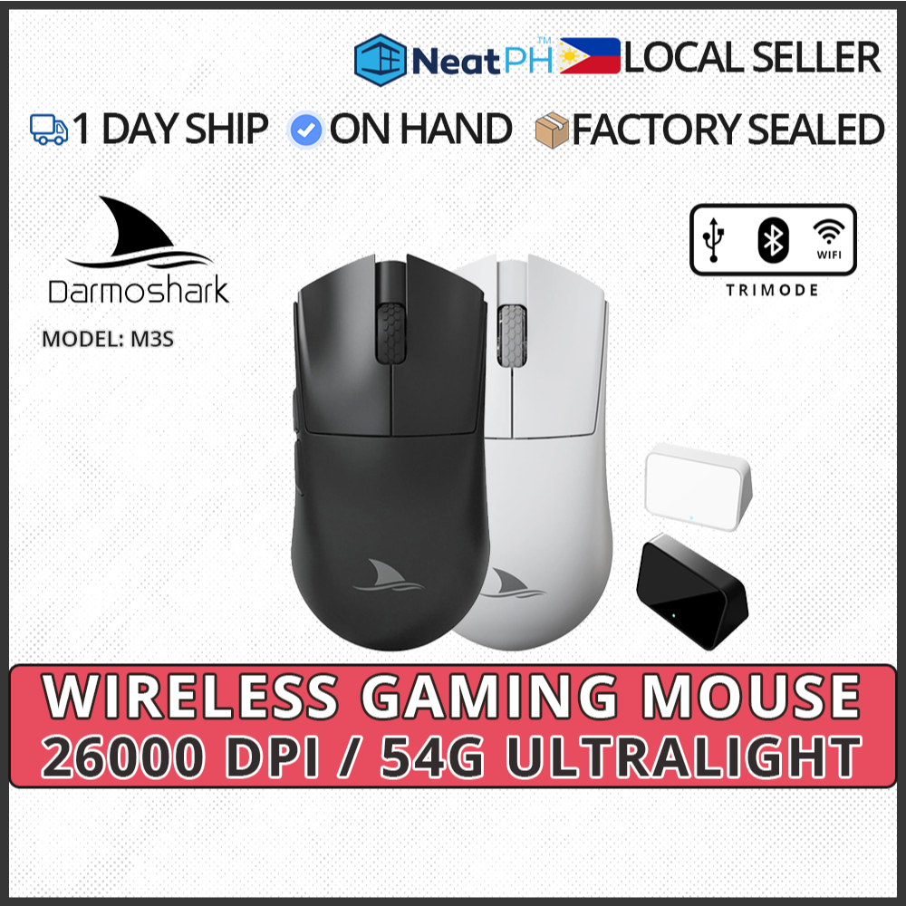 Darmoshark M3s Mini 2KHz Wireless Gaming Mouse,Tri-Mode connectivity(2.4GHz,Bluetooth,Wired ...