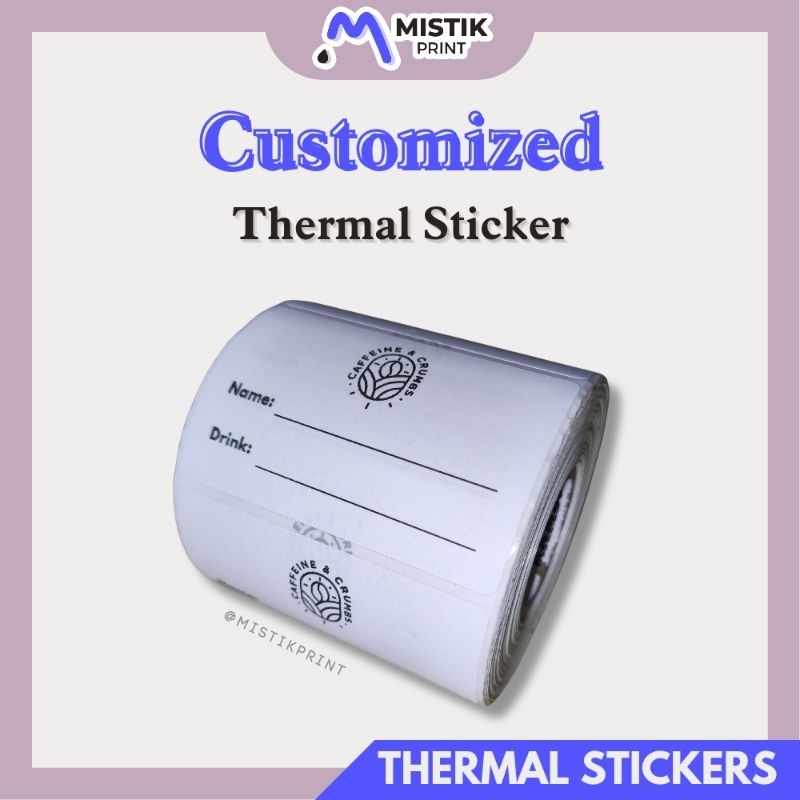 Customized Thermal Packaging Sticker | Shopee Philippines