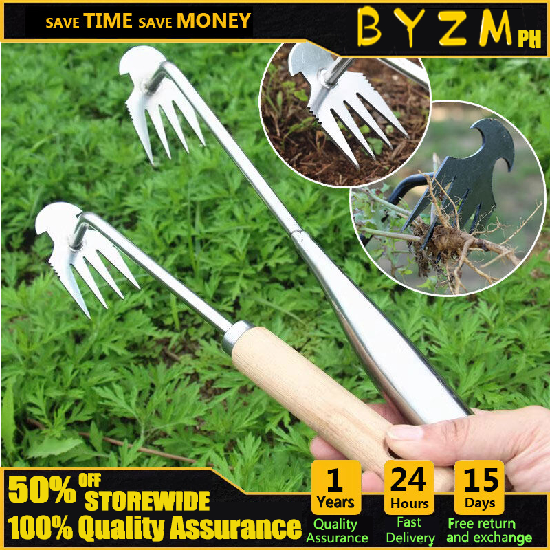 YRBWDYZDH Weed Puller Tool, Stainless Steel Weed Digger Hand Weeder ...