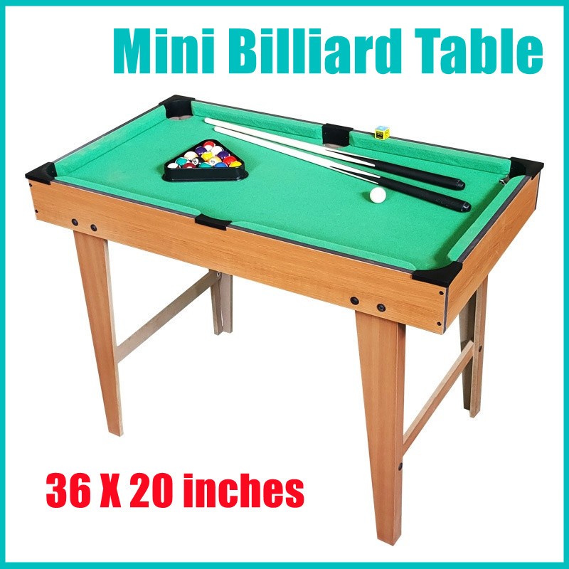 Mini Billiard Table Set New 36x20 Inches Wooden Tabletop Pool Table Set ...