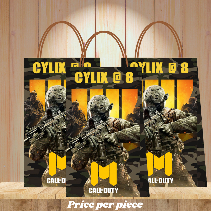 Call of Duty theme loot bag customize for birthday party | Shopee ...