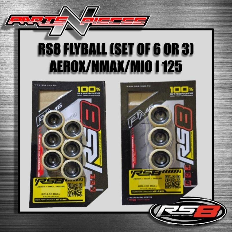 RS8 FLYBALL ROLLERS AEROX NMAX M3 MX | Shopee Philippines