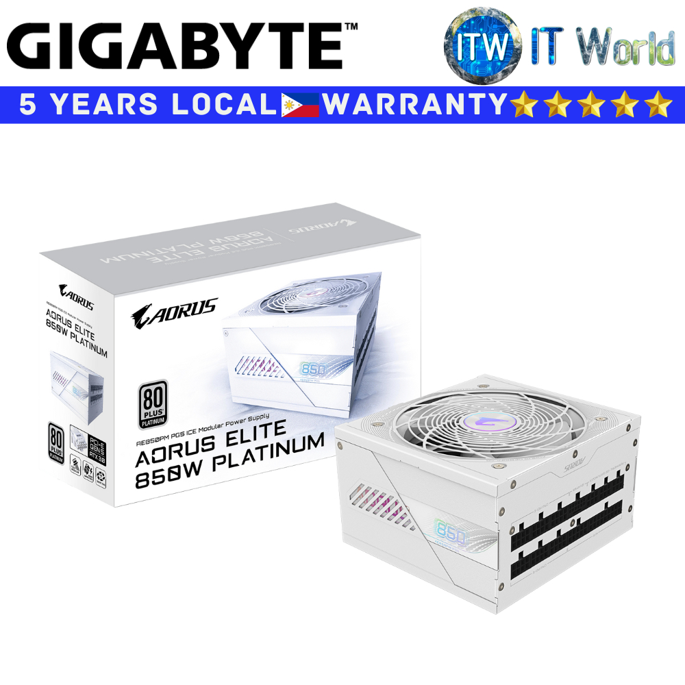 Gigabyte Aorus Elite PSU 850W Power Supply Unit AE850PM PG5 Ice Modular ...
