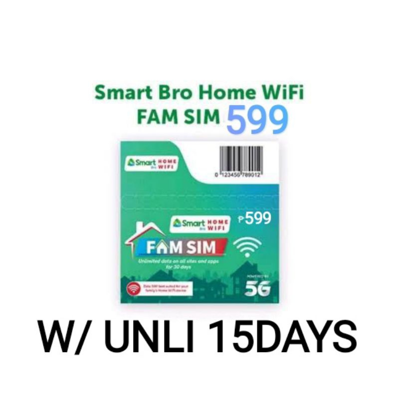 PLDT SMARTBRO HOME WIFI SIM UNLIFAM 15DAYS UNLIFAM999/1099/1199/1299 ...