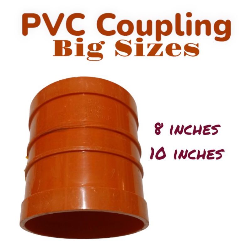PVC Coupling Orange BIO 8 inches , 10 inches Big Sizes Thickness 5.20mm ...