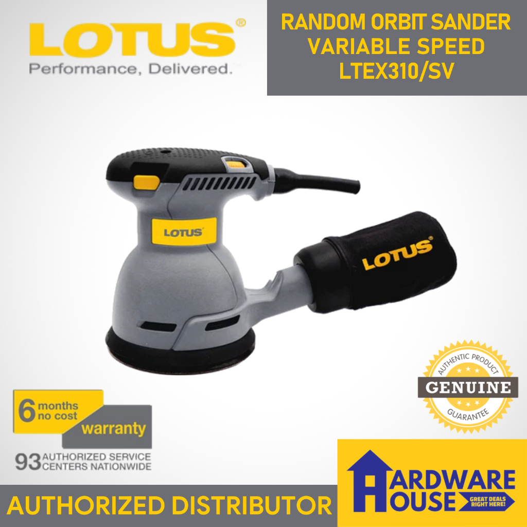 ORIGINAL LOTUS Random Orbit Sander 5" Variable Speed For Wood Orbital ...