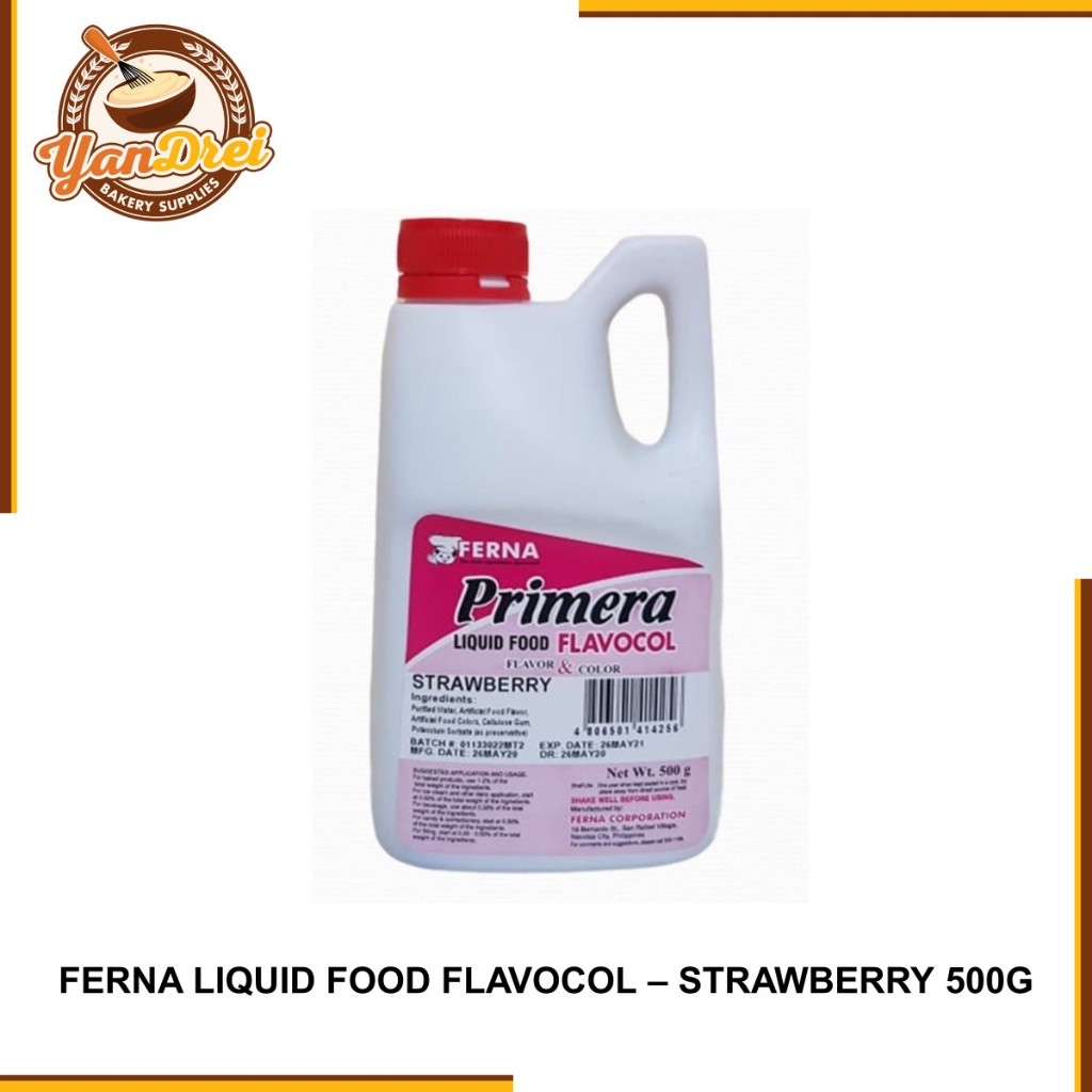 Ferna Primera Flavocol - Strawberry Flavor 500g | Shopee Philippines