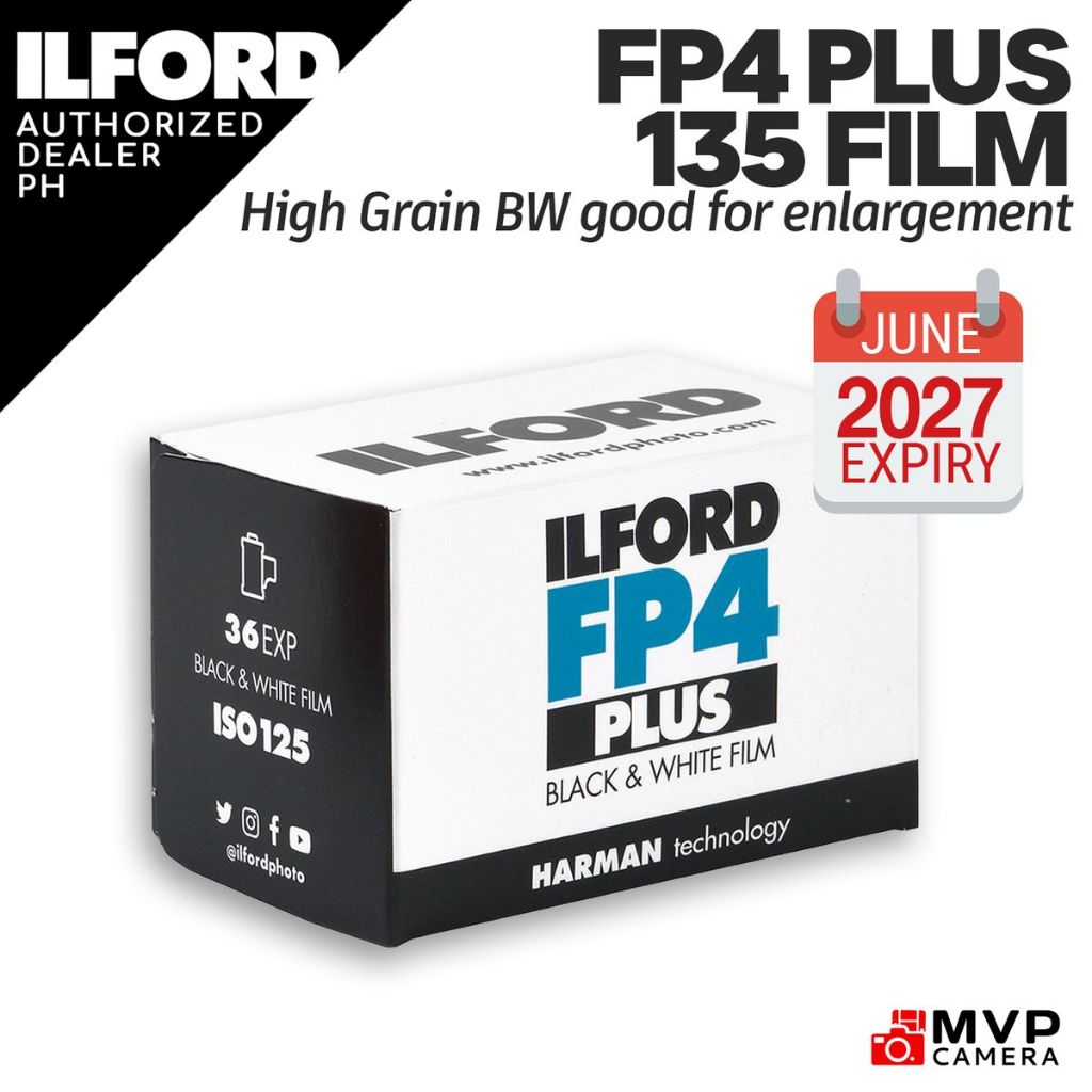 ILFORD FP4 Plus 135 35mm Black and White B&W Negative Film 36 Exposures MVP CAMERA | Shopee ...