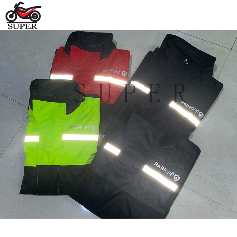 RAINOFF RO04 S-8XL Raincoat Suit Suit Rainproof 2 Layer Top+Pants ...