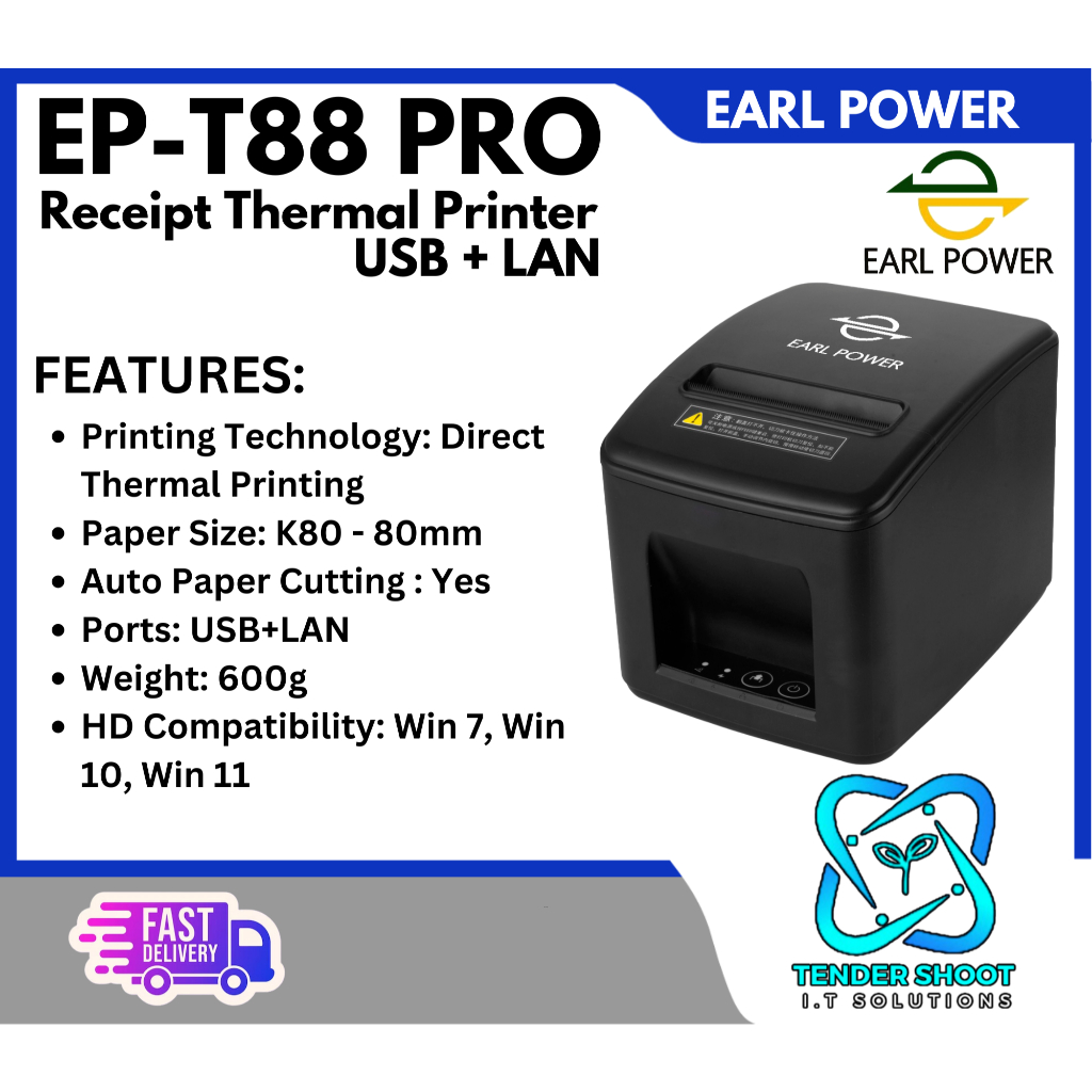 EP-T88 PRO / EPT88 PRO / EP T88 PRO EARL POWER RECEIPT THERMAL PRINTER ...