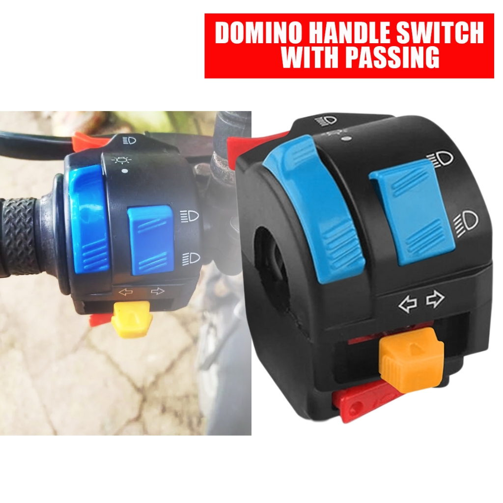 Universa Motorcycle Hron NO-OFF Domino Handle Switch With Passing light ...